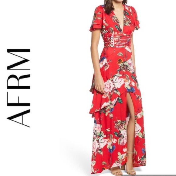 AFRM | Dresses | Afrm Floral Tiered Maxi Dress | Poshmark